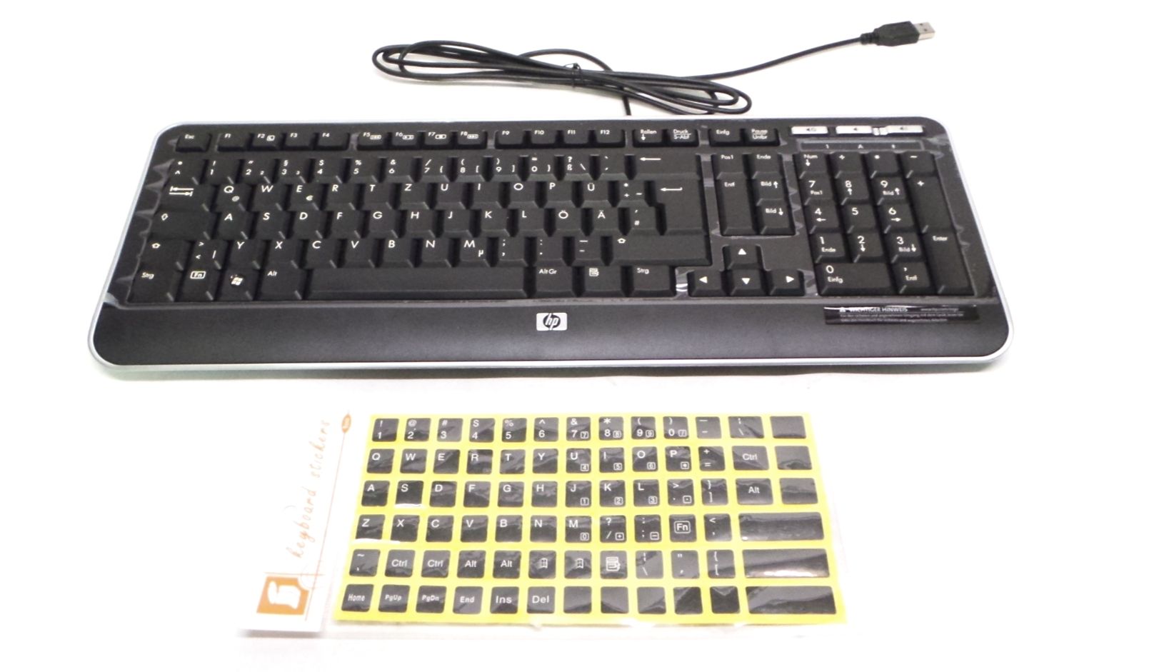 NEW HP Multimedia Austrian German Black USB Desktop Keyboard KB2101U ...